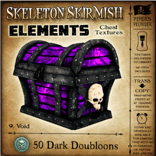 Second Life Marketplace - SKELETON SKIRMISH Chest texture - Elements/Void